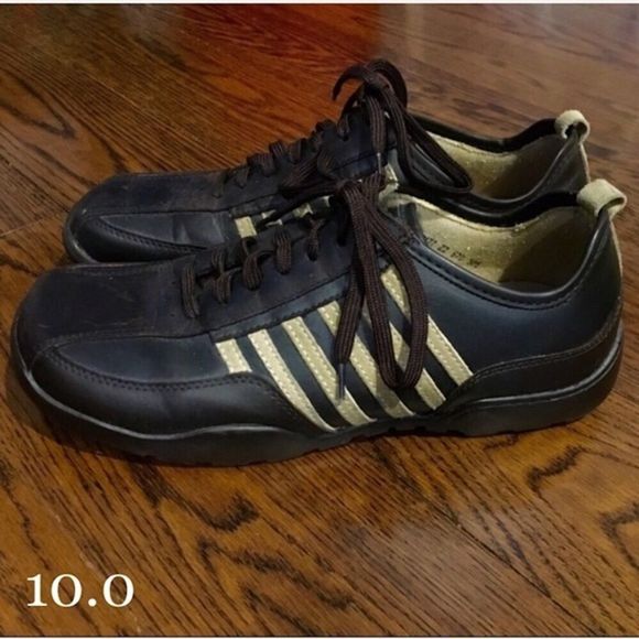 Structure | Shoes | Structure Brown Leather Striped Mens Shoes Sz ...